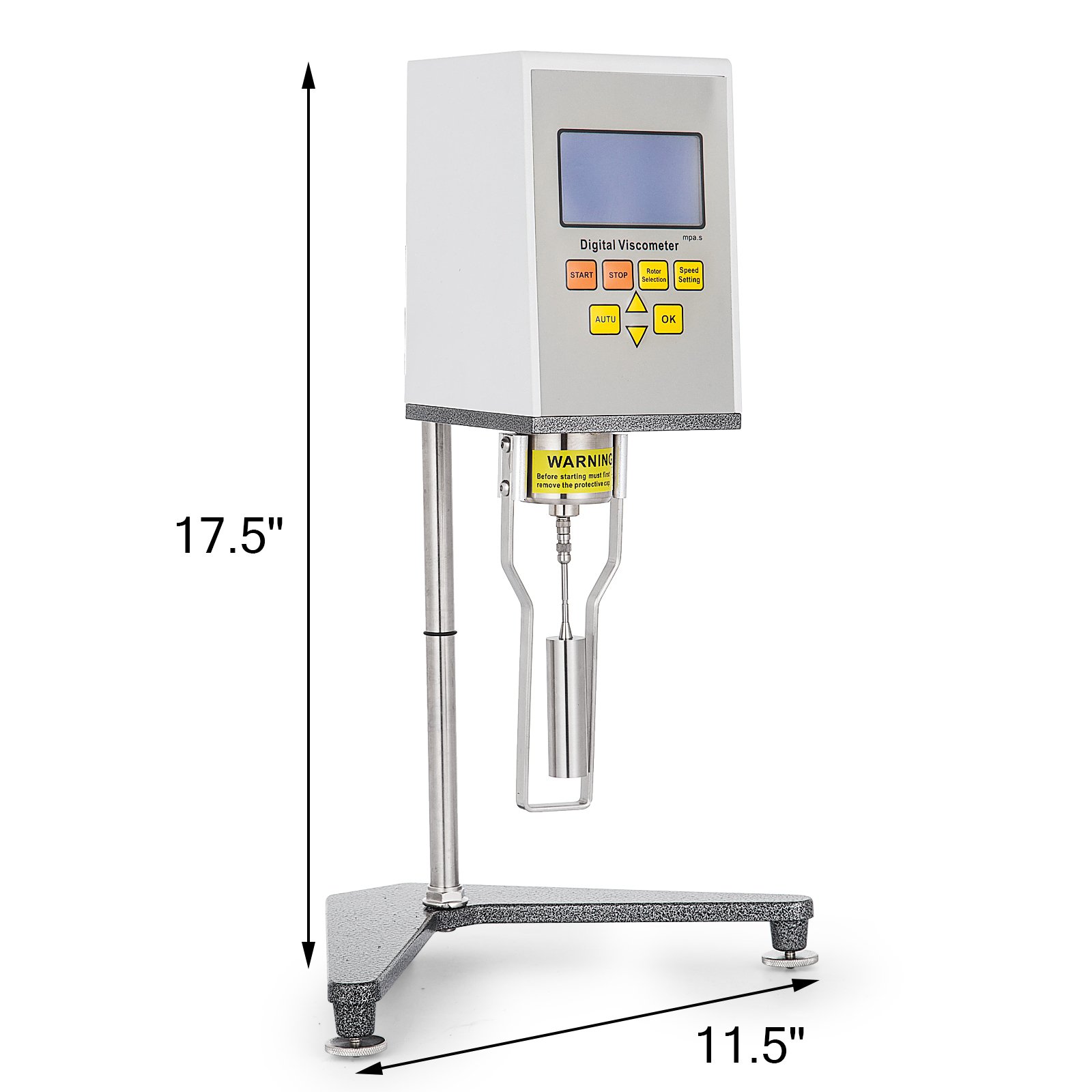 VEVOR Digital Viscometer 1-100000 mPa.s Digital Rotary Viscometer NDJ-9S Fluidimeter Tester Meter Accuracy Plus or Minus 2% Newton Liquid Viscometer Digital Portable (NDJ-9S)