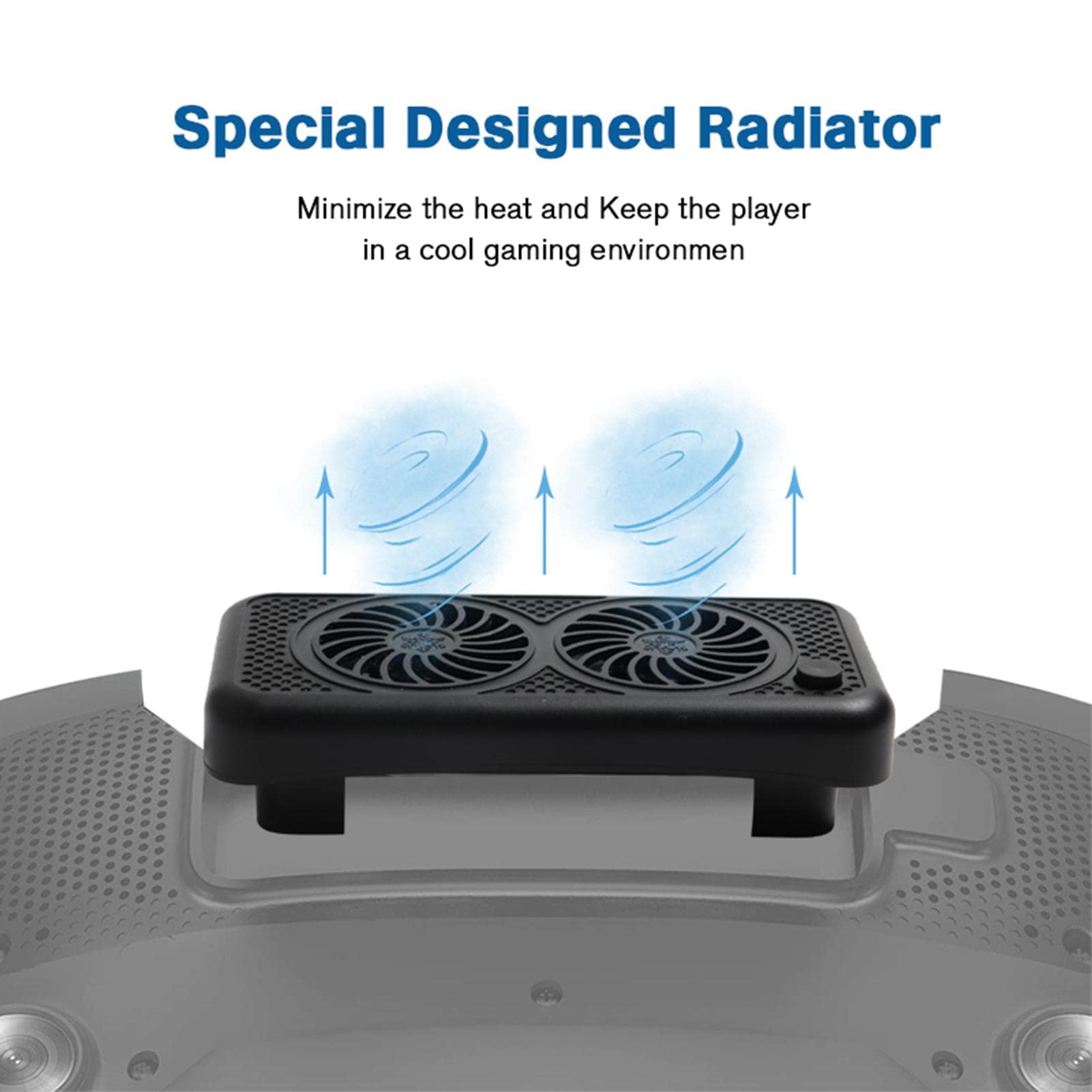 3D Printed USB Radiator Fans Accessories Cooling Heat for Valve Index VR Headset ABS Cooling Fan for Valve Index in VR Game, for VR Headset Preventing Fogging Qym
