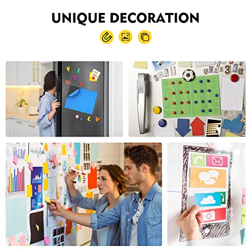 Magicfly Magnet Adhesive Sheets 8 x 10 Inch, 15 Pack Flexible Magnetic Sheets for Photos, Crafts and Die Storage, Easy Peel & Stick