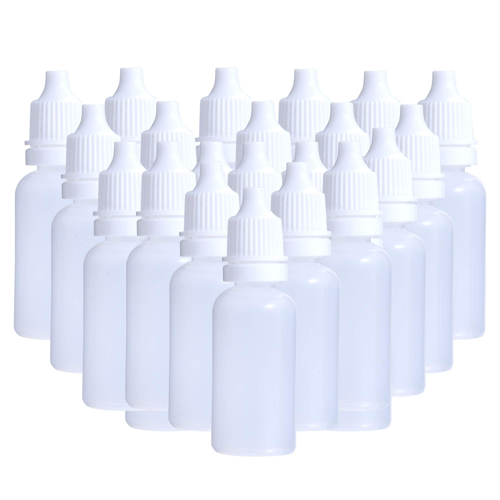 DOWEI 15ml dropper bottles,60pcs 15ML Plastic Squeezable Dropper Bottles Empty Drop Bottles Essential Oil Squeeze Bottle Refillable Containers with Caps