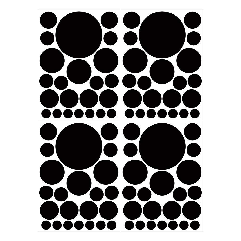Wall Decal Dots Dots Easy to Peel and Stick Removable Matte Vinyl Polka Dot Decor Round Circle Wall Decal Stickers for Festive Baby Nursery Room (Black)