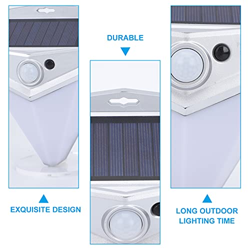 balacoo LED Solar Induction Light Human Body Inductive Wall Street Lamp Outdoor Security Landscape Lantern for Patio Stairs Garden Pathway Home Light
