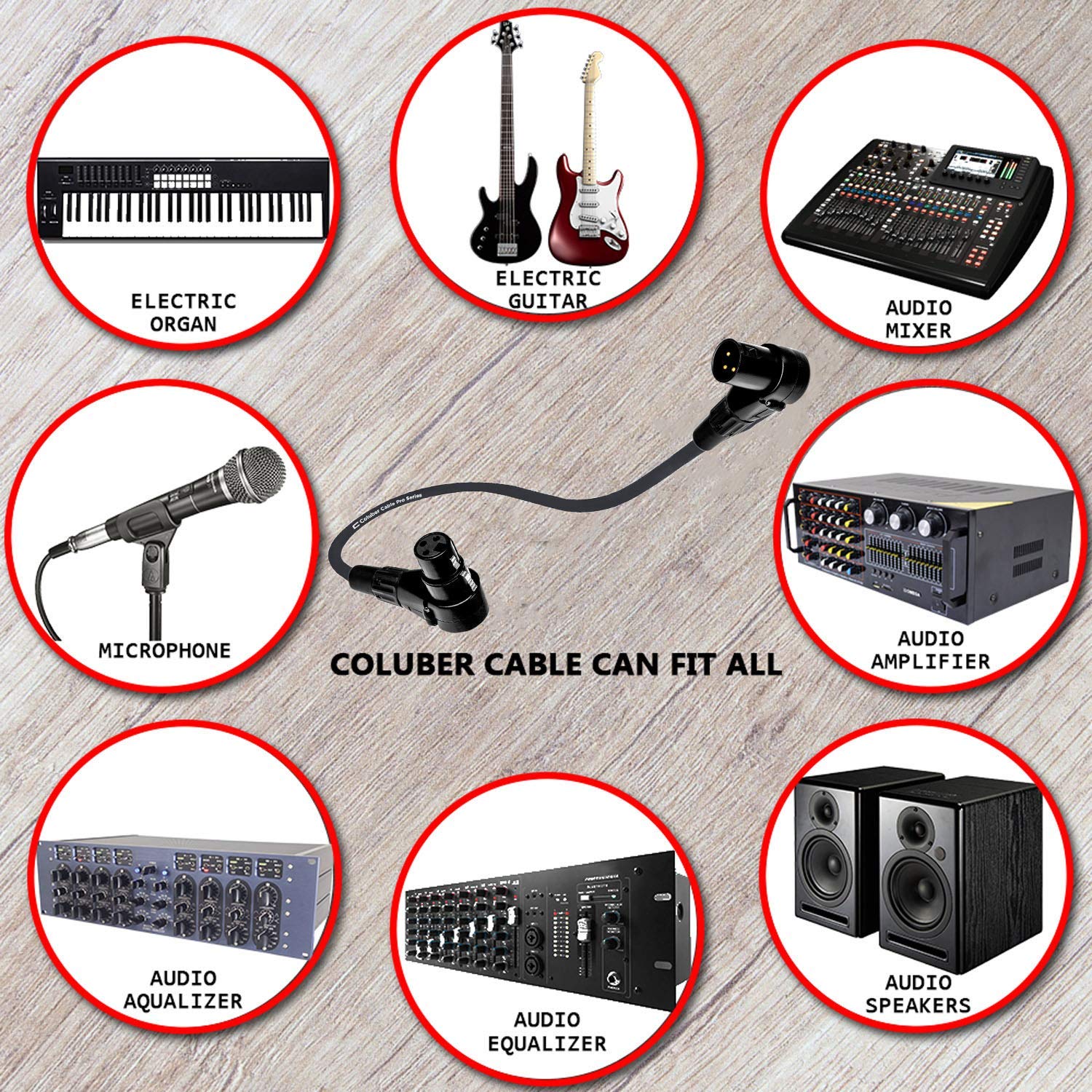 Balanced XLR Cable Right Angle Male to Right Angle Female - 1 Feet Yellow - Pro 3-Pin 90 Degree Microphone Connector for Audio Interface or Mixer for Live Performance & Recording
