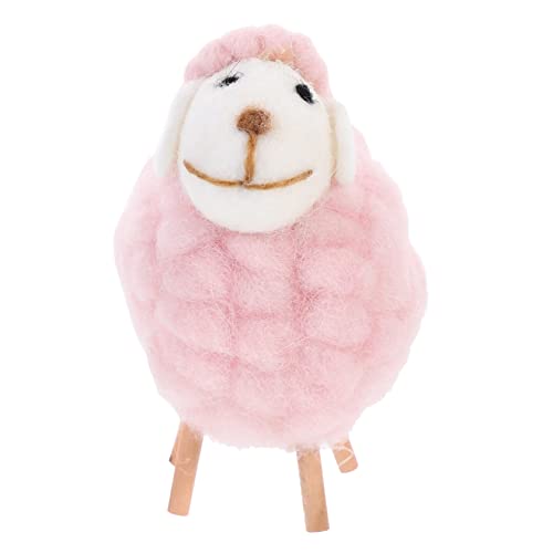 Abaodam Little Sheep Ornament Plushie Mini Dolls Desktop Fluffy Sheep Mini Sheep Statue Xmas Sheep Ornament Desktop Sheep Doll Felt Sheep Doll Crafts Christmas Sheep Decoration