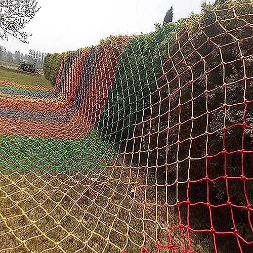 EkiDaz HXRW Rope Net Outdoor Climbing Net Safety Protective Net Colorful Climbing Cargo Net Kids Pet Protection Fence Decoration Playground Sets for Backyards (Size : 1 * 1m(3.3 * 3.3ft))
