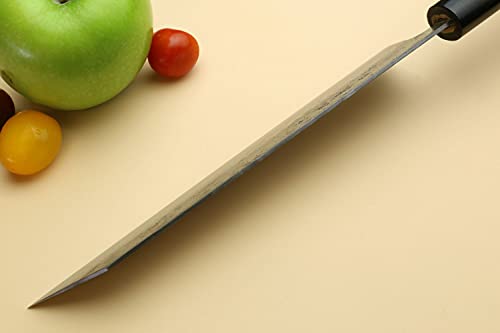 Yoshihiro Stainless Clad Nashiji Ginsan High Carbon Stain Resistant Steel Kiritsuke Multipurpose Chefs Knife (9.5"(240mm) & No Saya)