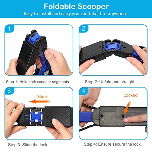 UPSKY Pooper Scooper for Large Small Dogs, Folding Dog Poop Scooper, Durable Spring and Premium Materials,Easy to Use for Grass, Dirt, Gravel Pick Up Shovel