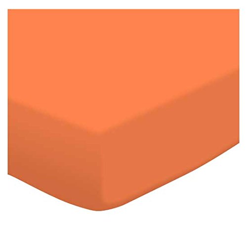 SheetWorld Fitted 100% Cotton Jersey Portable Mini Crib Sheet 24 x 38, Burnt Orange, Made in USA