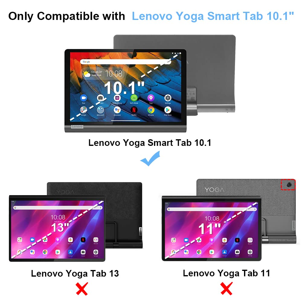 Fintie Case for Lenovo Yoga Smart Tab 10.1 (YT-X705F) Tablet, Premium Vegan Leather Slim Fit Case Folio Stand Protective Cover with Auto Sleep/Wake Feature, Gray