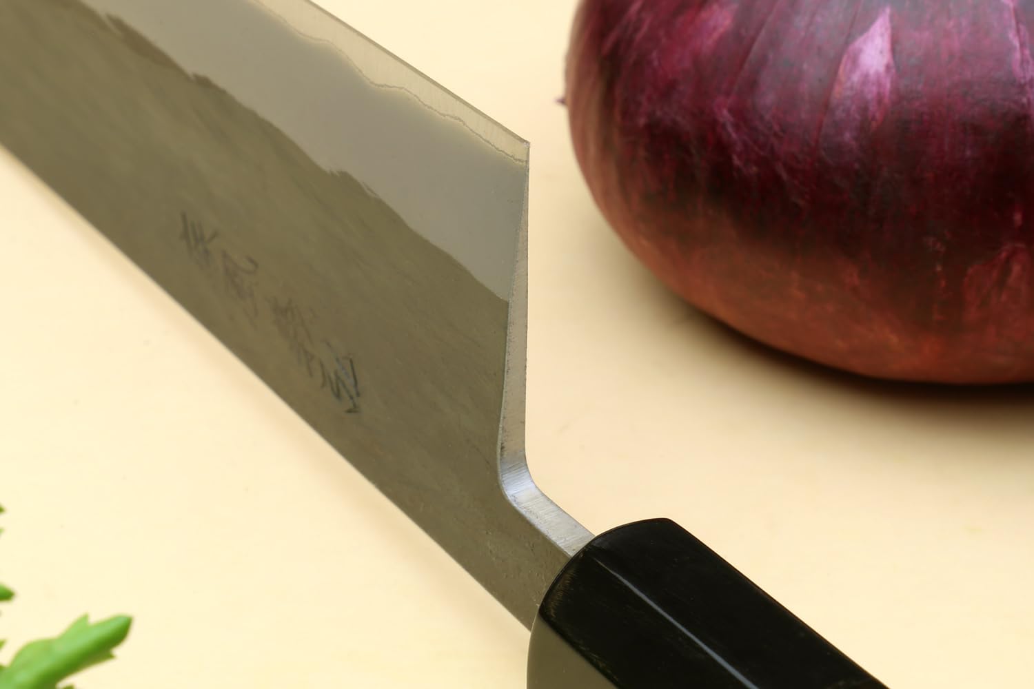 Yoshihiro Kurouchi Black-Forged Blue Steel Stainless Clad Gyuto Chefs Knife Ebony Handle (9.5'' (240mm) & No Saya)