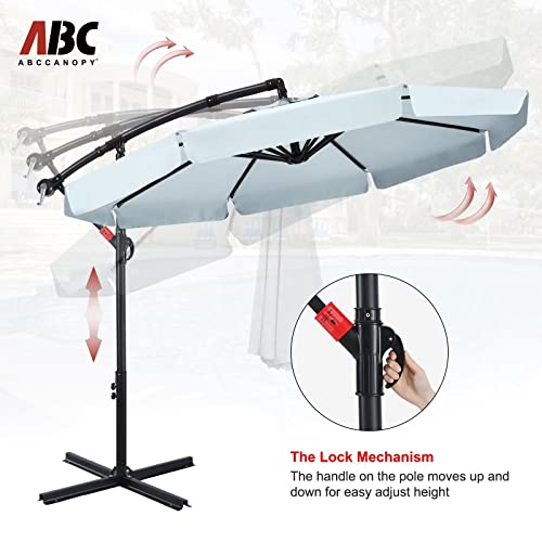 ABCCANOPY Premium Cantilever Patio Umbrellas 9FT (Light Gray)