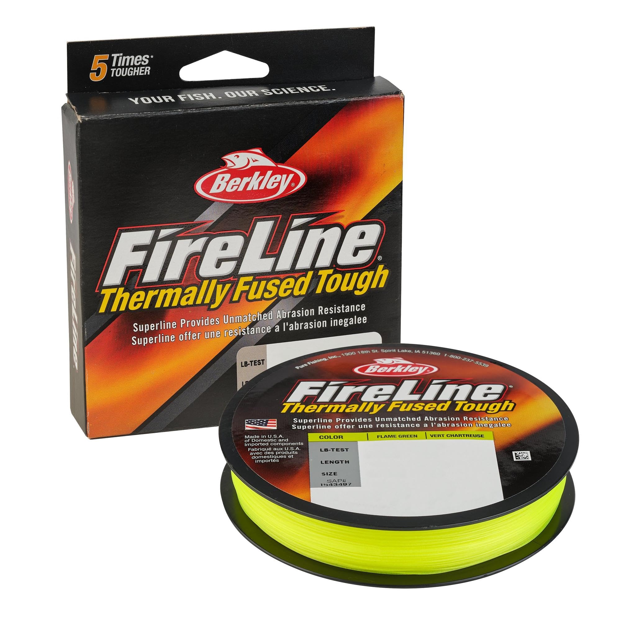 Berkley FireLine® Superline, Smoke, 8lb | 3.6kg, 125yd | 114m Fishing Line, Suitable for Freshwater Environments