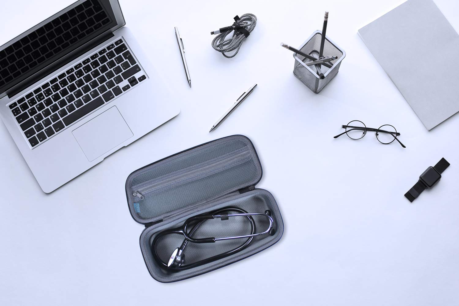 TUDIA Hard Storage Carrying Case Bag for Cardiology Stethoscope and Nurse Accessories Compatible with 3M Classic III, Lightweight II S.E, Cardiology IV Diagnostic