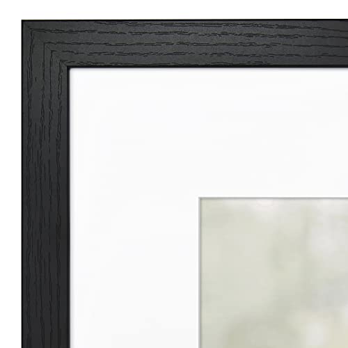 Americanflat 18x24 Poster Frame in Black - Use as 12x18 Picture Frame with Mat or 18x24 Frame Without Mat - Wide Engineered Wood Frame, Plexiglass Cover, and Hanging Hardware for Wall