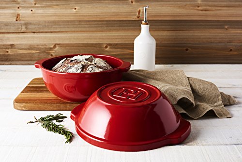Emile Henry Ceramic Bread/Potato Cooker | Burgundy