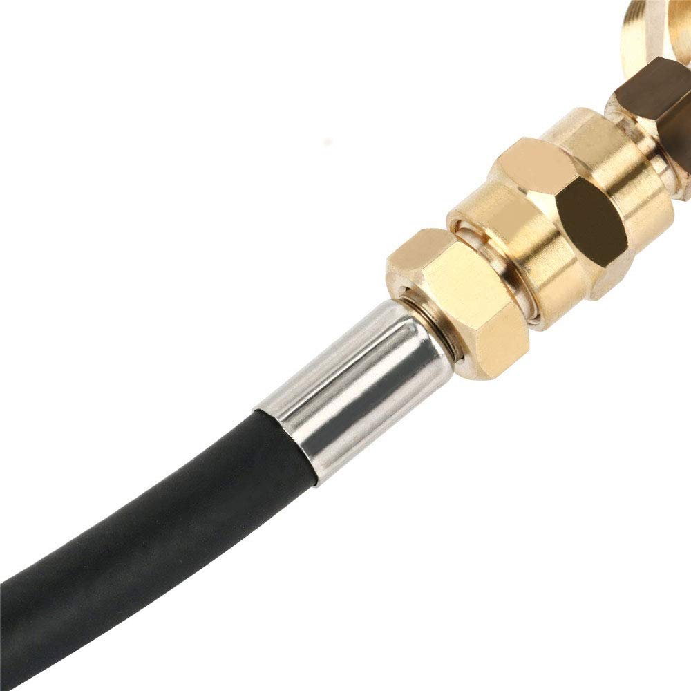 4YANG Argon CO2 Regulators Gauges Gas Welding Regulator CGA580 compatible with Miller Lincoln Mig Tig Weld (With Hose)