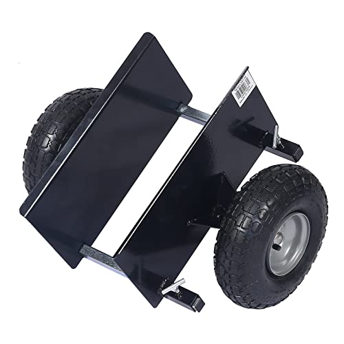 600LB Heavy Duty Panel Dolly, Adjustable Door Dolly, Dolly with Pneumatic 10" Wheels Load Bearing for Drywall Sheet Heavy Appliance Material Handling All Terrain Moving Cart Panel Dolly-Black
