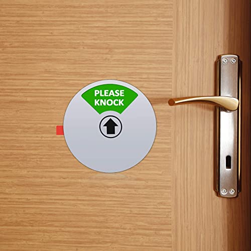 Privacy Sign,Do Not Disturb/Please Knock/Out of Office/in a Meeting Sign,Office Door Sign That Lets Others Know Whether You're Available Or Not(5inch,Silver)