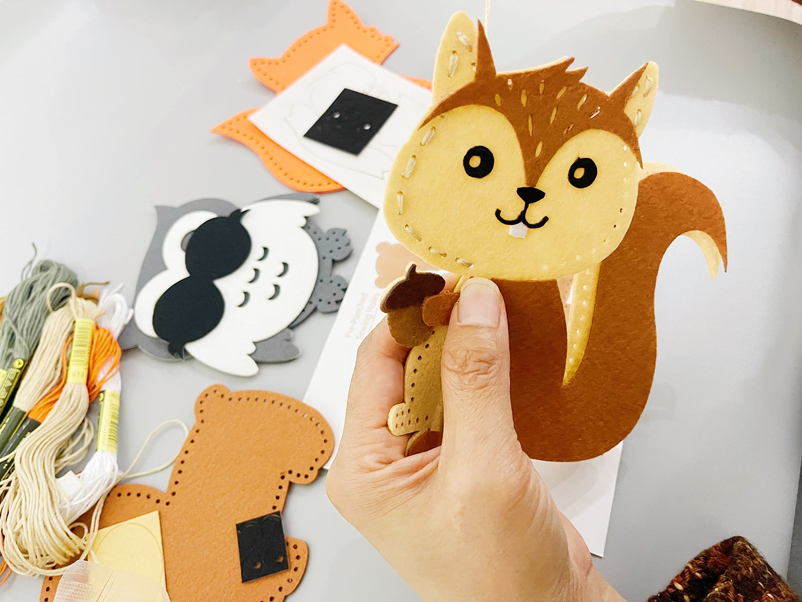 BLYNN Dinosaur Animals Craft Kit Forest Creatures DIY Sewing Felt Plush Animals for Kids Beginners Educational Sewing Set Girls and Boys Art Craft Kits (Puppy)