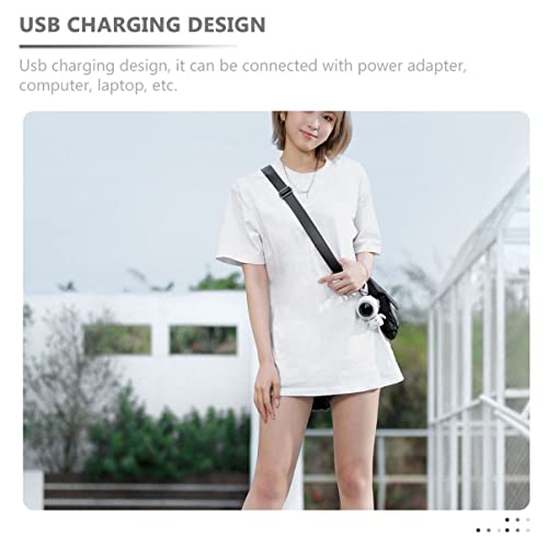 Amosfun Wearable Air Conditioner Rechargeable Neck Fan Neckband Fan Camping Fan with Light Portable Neck Fan
