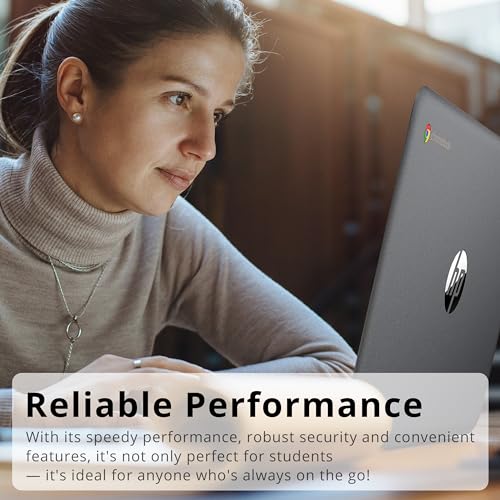HP 2022 11.6" HD Display Chromebook Laptop, Intel Celeron Processor N3350, 4GB RAM, 32GB eMMC, Intel HD Graphics 500, HD Webcam, HD Audio, USB-C, Chrome OS, Gray, 32GB SnowBell microSD Card