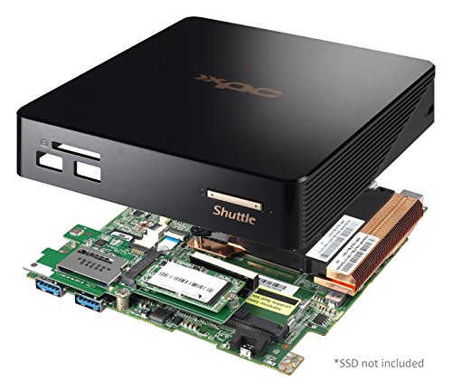 Shuttle XPC Nano NC01U3 Intel Broadwell Core i3-5005U, Support 4K Ultra HD Video, DDR3L SODIMM Max 16GB,Black