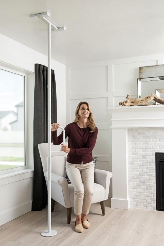 Able Life Universal Floor to Ceiling Grab Bar, Adjustable Floor to Ceiling Safety Pole with Security Support Handle for Fall Prevention, Tension Mounted Transfer Pole for Adults, Seniors, and Elderly