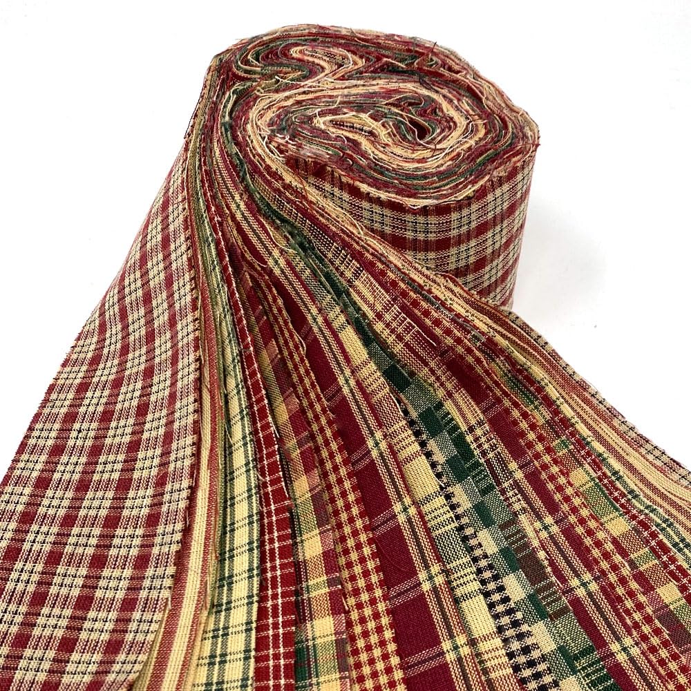 22 Vintage Christmas Homespun 100% Cotton Fabric 2.5" X 44" Precut Jelly Roll by JCS