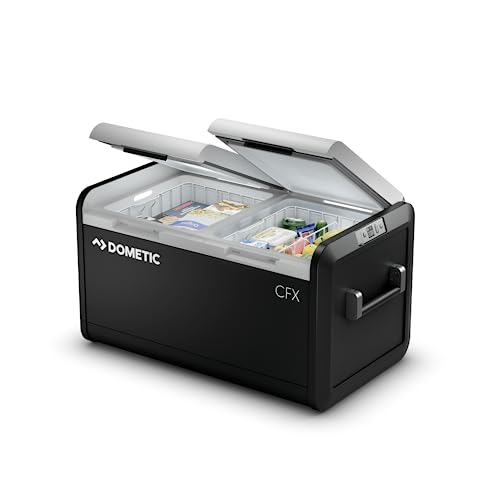 DOMETIC CFX3 75-Liter Dual Zone Portable Refrigerator and Freezer, Powered by AC/DC or Solar…