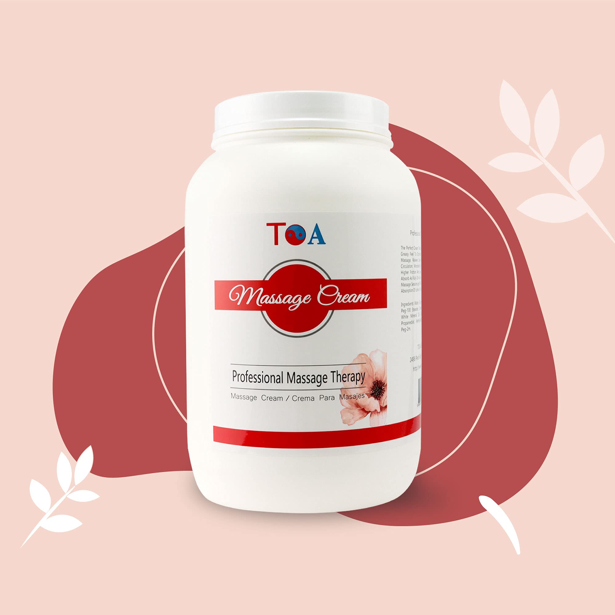 TOA Unscented Cream Jar Massage Hydrating Body Spa Bottle (1 Gallon)