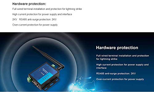 USR-LG206-H-P Serial RS232 RS485 to LoRa Converter Server Device (Point to Point) 3500 Meters Transmission Distance High Sensitivity Air Waking Up for Smart Metering Oil Field Agriculture