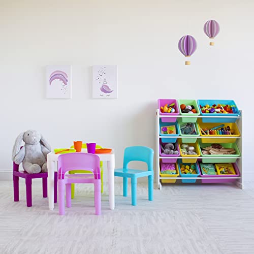 Humble Crew, White/Pastel Kids' Toy Storage Organizer