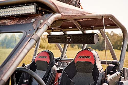 BELVA BASB26 26β Wide IPX5 Weatherproof Marine UTV ATV Sound Bar, Four 3" Speakers, Two 1" Tweeters, Built-in Amplifier, AUX Input, USB Input, Bluetooth Audio and Wireless Remote