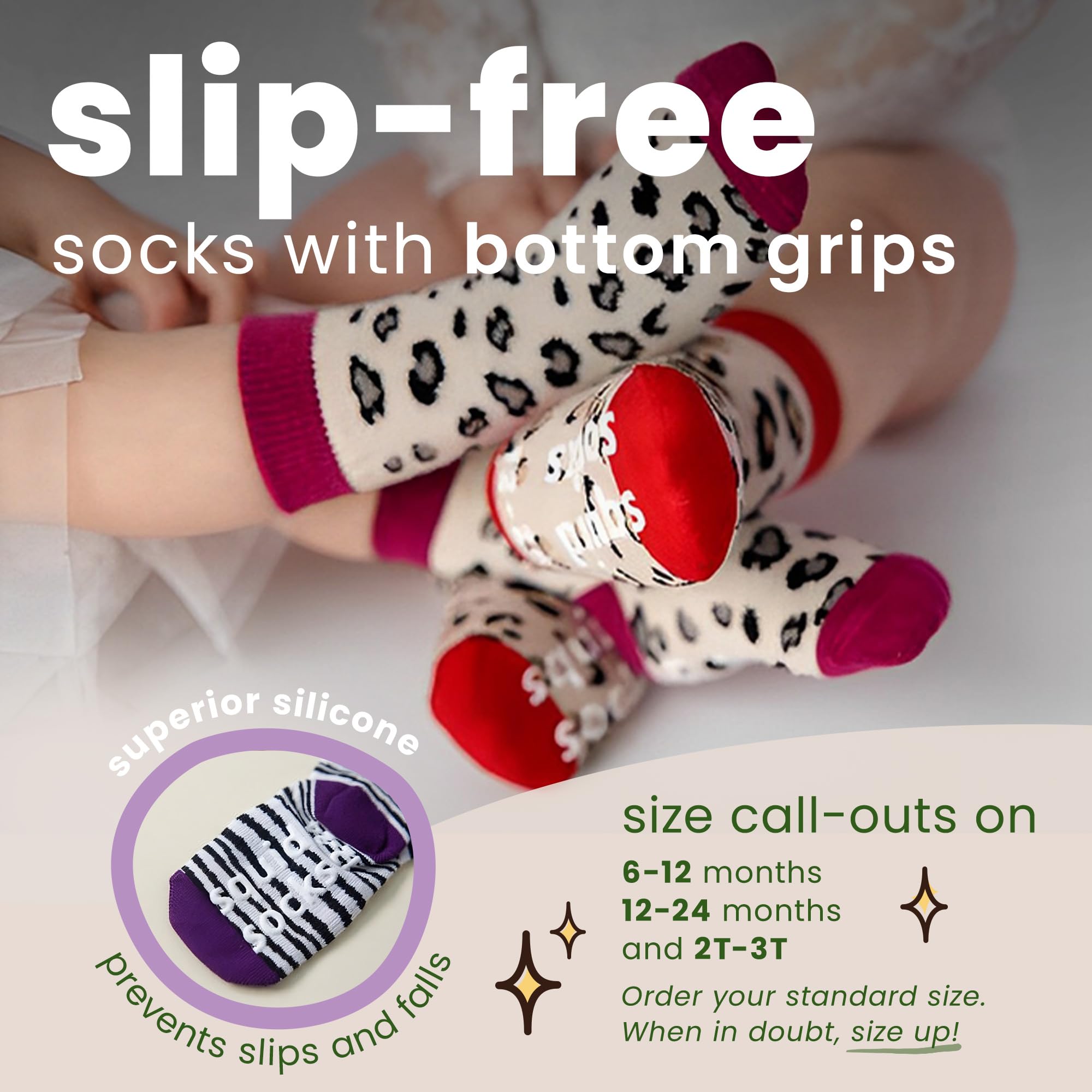squid socks Girls Viscose from Bamboo Socks | 0-6M, 6-12M, 12-24M, & 2T-3T | Grip Socks that Stay On | As Seen on Shark Tank | Chanel