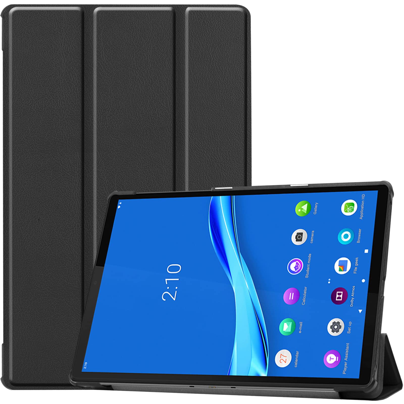 ProCase for Lenovo Tab K10 2021/M10 FHD Plus Case 10.3 Inch (2020 2nd Gen), Slim Smart Cover Stand Hard Shell Case for 10.3" Tab K10 TB-X6C6L TB-X6C6F TB-X6C6X/M10 Plus FHD TB-X606F TB-X606X âBlack