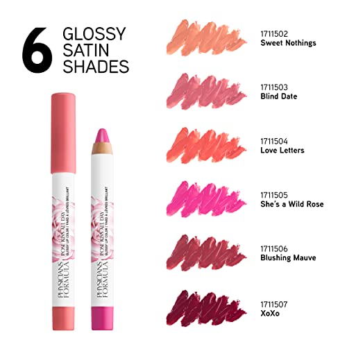 Physicians Formula Rosé Kiss All Day Glossy Lipstick Lip Color Makeup, Red Xoxo | Dermatologist Tested, Clinicially Tested