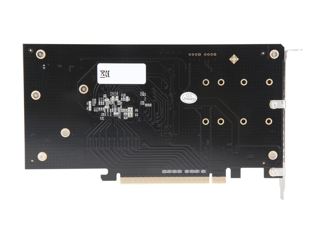 Syba Dual M.2 M-Key NVMe Ports to PCIe 3.0 x16 Bifurcation Riser Controller - Support Non-Bifurcation Motherboard (SI-PEX40129)