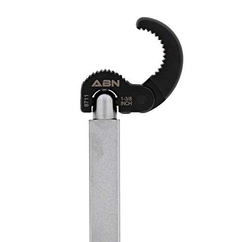 ABN Large Basin Wrench Extendable Faucet Installation Tool, Telescoping Plumbers Under Sink Telescopic 3/8 to 1-3/8