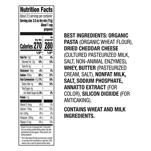 Annie’s Real Aged Cheddar Shells Macaroni & Cheese Dinner with Organic Pasta, 6 OZ (Pack of 12)