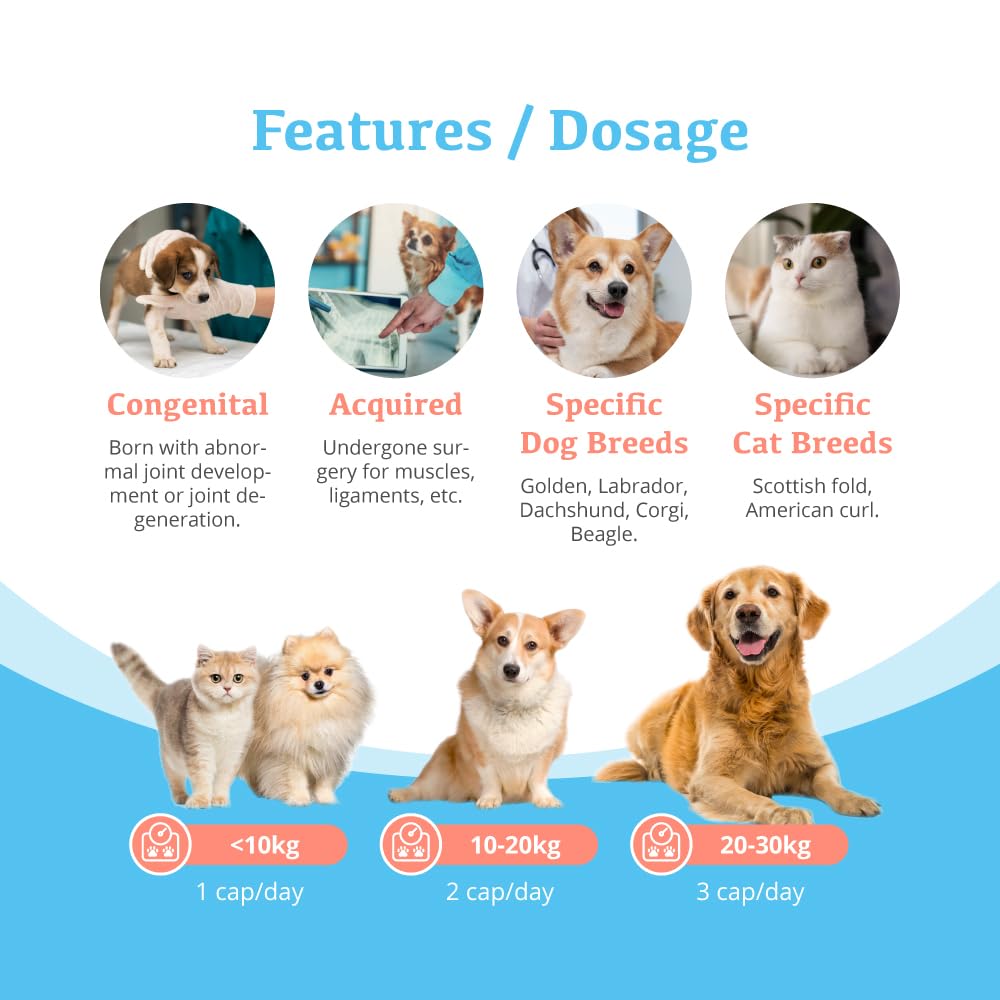 PROUDPET Supreme Joint Guard 10pcs Mini Pack. Improve Joint Aging and Maintain The Flexibility of Joints, Cartilage and Bones. The Ultimate Nutritional Supplement for The Dogs and Cats of All Ages.
