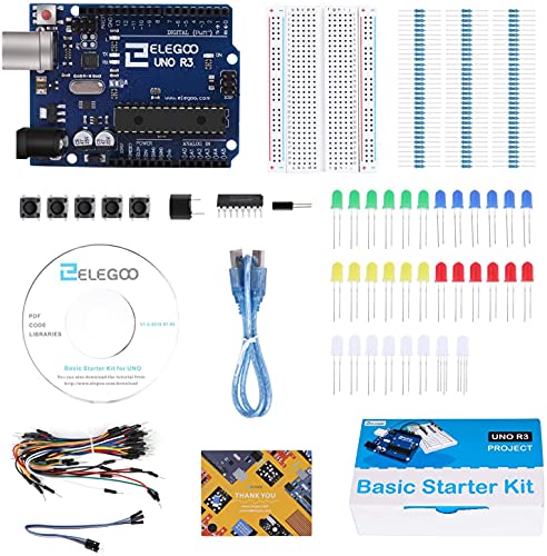 ELEGOO UNO Project Basic Starter Kit with Tutorial and UNO R3 Compatible with Arduino IDE