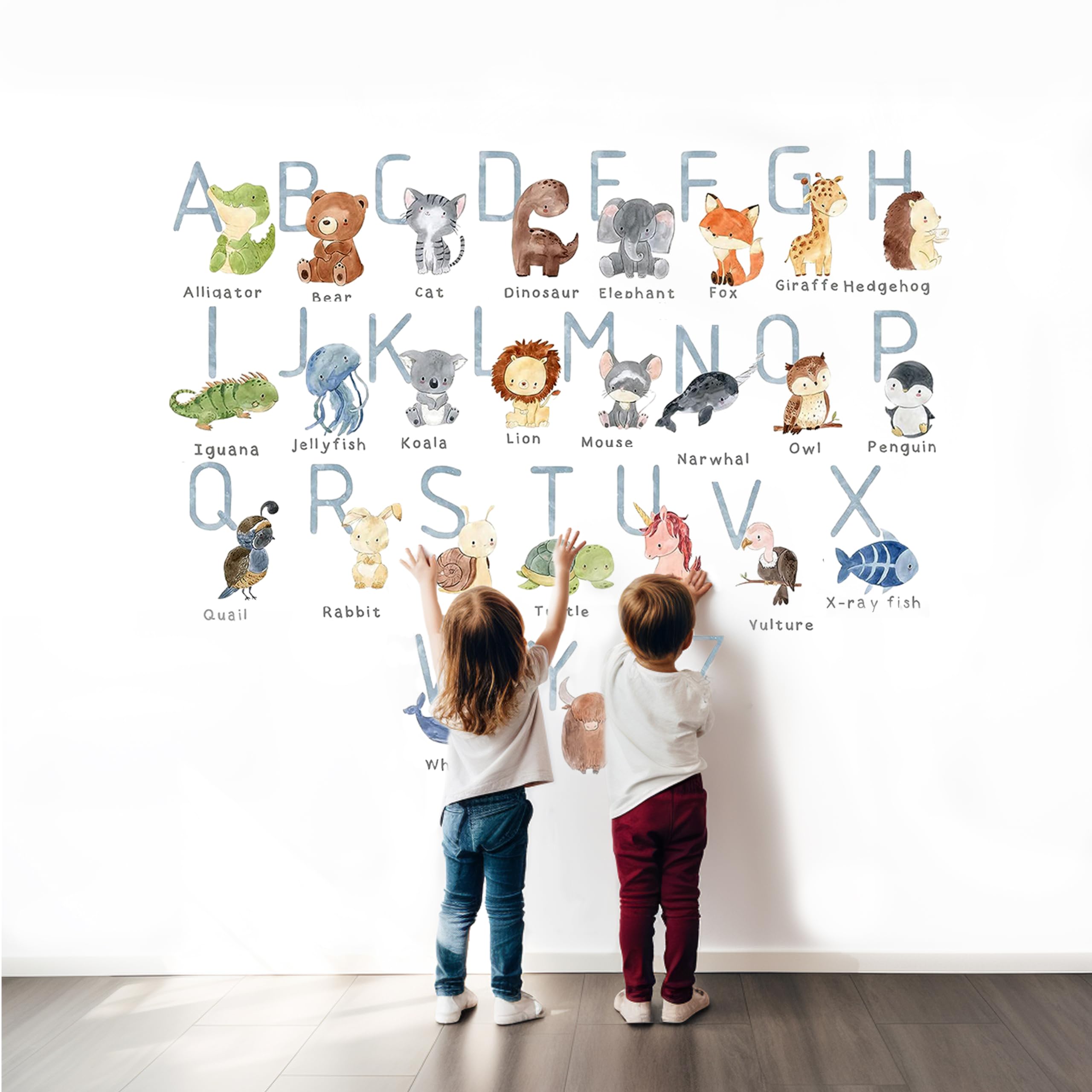 ABC Wall Stickers, Alphabet Wall Decals, Animal Alphabet Wall Decals, Classroom Wall Decals, ABC Wall Decals, Wall Stickers for Kids ABC Letters, ABC Decal for Kids Room