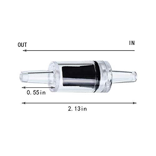 Maxmoral 10PCS Plastic One Way Air Pump Check Valves Non-Return Aquarium Fish Tank Air Pump Stop Valve Accessories(Black)