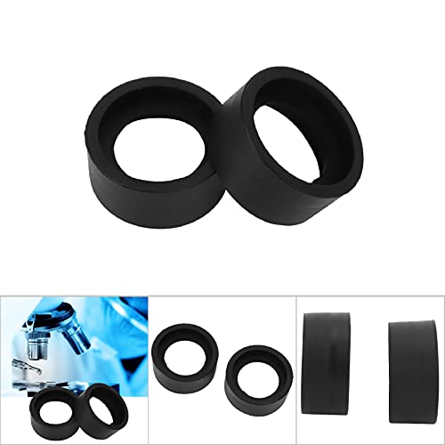 AUNMAS 2PCS Eyepiece Cover, Binocular Eye Cups Binocular Eye Cups Replacement Guard Soft Rubber 36mm Diameter Stereo Microscope Accessory for 32 36mm Stereo Microscope(Flat Angle)(KP-H2 Flat Angle)