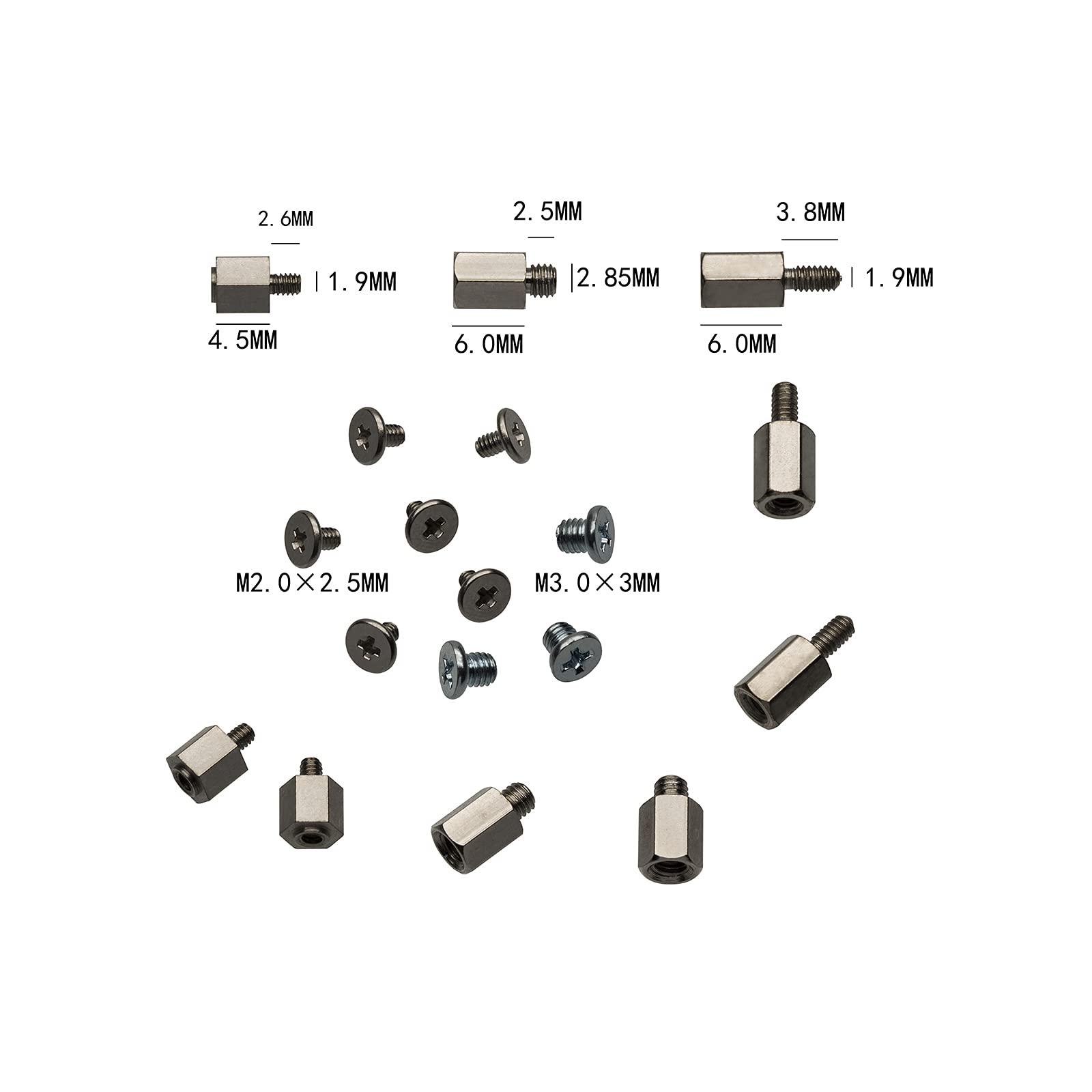 shinedisk m.2 Screw kit,m.2 ssd Screw, nvme Screw for Asus Gigabyte MSI Motherboards. Laptop Nvme m.2 Screw kit