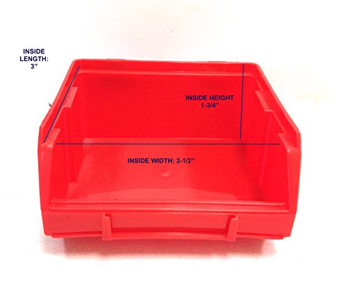 MaxWorks 80694 30-Bin Wall Mount Parts Rack/Storage for your Nuts, Bolts, Screws, Nails, Beads, Buttons, Other Small Parts,Blue and Red