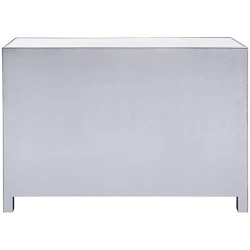 Elegant Decor Dresser 6 Drawers 48in. W x 18in. Din. x 32in. H in Antique Silver Paint