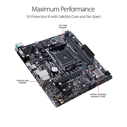 ASUS PRIME A320M-K AMD Ryzen AM4 DDR4 HDMI VGA M.2 USB 3.1 Micro-ATX Motherboard