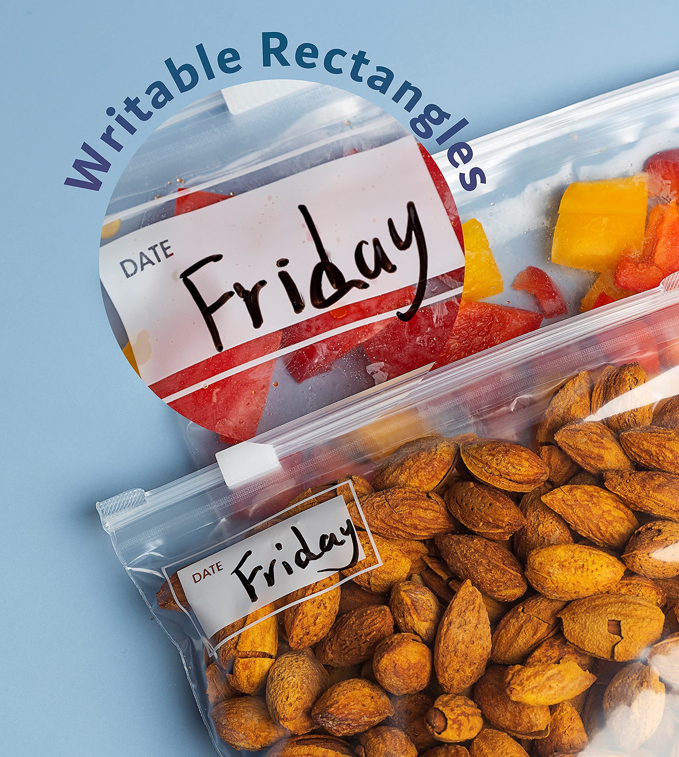 50 Slider Small Food Storage Bags, Expandable Bottom, Secure Slider Seal, BPA-Free, Easy Open On The Go for Snacks