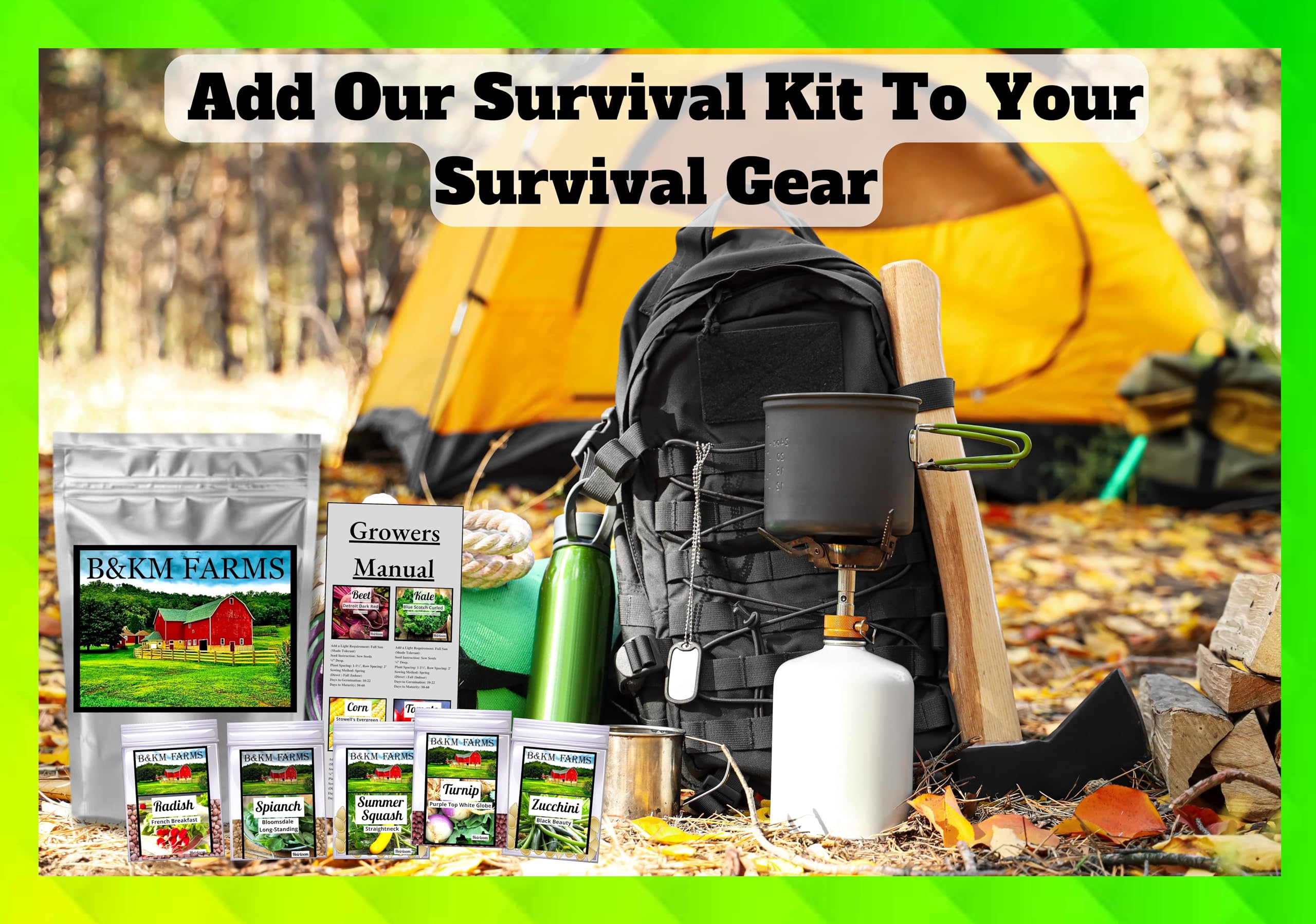 50 Vegetable & Herb Seeds for Planting Outdoor & Indoor Conventional Seed Gardens. This Survival Seed Kit Includes 12,500 Seeds, A Planting Guide & A Mylar Package. Heirloom Non-GMO Seed By B&KM Farms